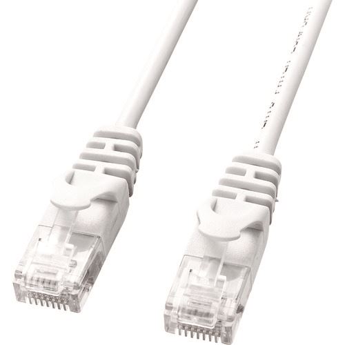 オレンジブック トラスコ中山　TRUSCOSANWA カテゴリ6極細LANケーブル 〔品番:LASL602W〕[ 注番:2032127]特長●直径3.8mmの極細タイプ、爪折れ防止カバー付きギガビット対応カテゴリ6LANケーブルです。●極細...