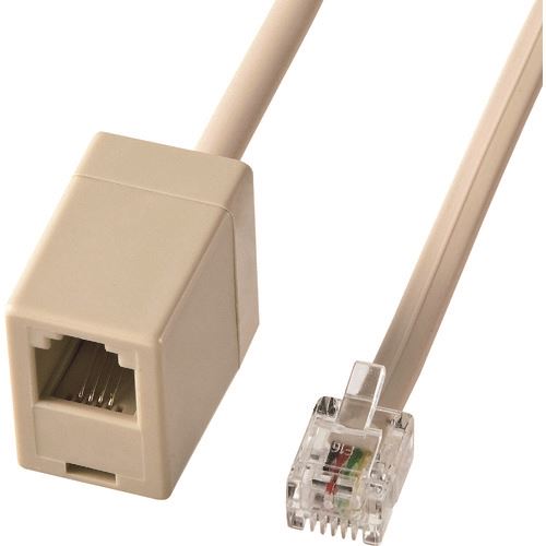 オレンジブック トラスコ中山　TRUSCOSANWA 電話延長ケーブル 〔品番:TELEX85K2〕[ 注番:2032260]特長●RJモジュラーコンセントを延長するケーブルです。●ケーブルタイプなので取り回しに便利です。●電話ケーブル（R...