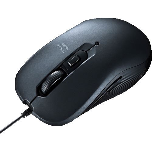 オレンジブック トラスコ中山　TRUSCOSANWA 有線ブルーLEDマウス 〔品番:MABL114GM〕[ 注番:2032563]特長●多機能ながらシンプルデザインの5ボタン有線ブルーLEDマウスです。●対称形で使いやすい、シンプルな有線...