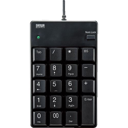 オレンジブック トラスコ中山　TRUSCOSANWA USBテンキー 〔品番:NT17UBKN〕[ 注番:2032839]特長●しっかりした押し心地のTAB付テンキーです。●しっかりした押し心地で確実な入力感です。●エクセルなどの表計算ソフ...