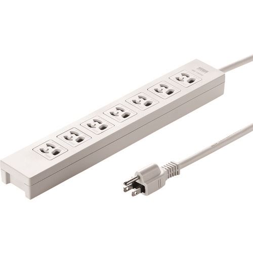 オレンジブック トラスコ中山　TRUSCOSANWA 電源タップ 〔品番:TAPF375〕[ 注番:2033281]特長●3P抜け止め7個口、マグネット付です。●ネームタグ、専用コンセントキャップ付属です。●スチールデスクなどに仮固定できる...