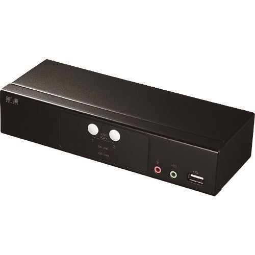 オレンジブック トラスコ中山　TRUSCOSANWA HDMI対応パソコン自動切替器(2:1) 〔品番:SWKVM2HHC〕[ 注番:2033312]特長●HDMIディスプレイ、USBキーボード、USBマウスに対応しUSB2.0ハブも切替え...