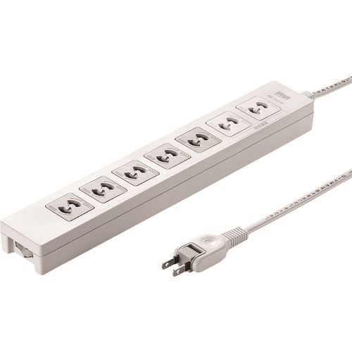 オレンジブック トラスコ中山　TRUSCOSANWA 電源タップ 〔品番:TAPF272K〕[ 注番:2033898]特長●2P抜け止め7個口、集中スイッチ、マグネット、雷ガード付です。●ネームタグ、専用コンセントキャップ付属です。●集中ス...