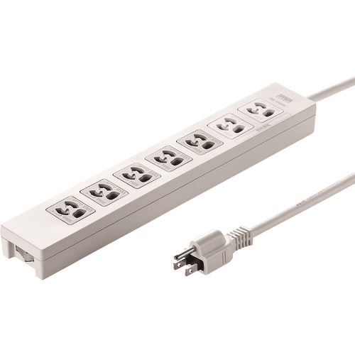 オレンジブック トラスコ中山　TRUSCOSANWA 電源タップ 〔品番:TAPF375KR〕[ 注番:2034157]特長●3P抜け止め7個口、集中スイッチ、マグネット、雷ガード付RoHS対応タップです。●ネームタグ、専用コンセントキャッ...