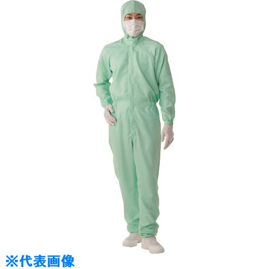 オレンジブック トラスコ中山　TRUSCOTriApex クリーンスーツFC133C−03(グリーン)−3L 〔品番:FC133C033L〕[ 注番:2034399]特長●ウェスト部ゴム絞り仕様、シンプルデザインの防塵ツナギ服です。●色展開...