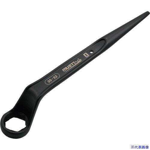 オレンジブック トラスコ中山　TRUSCOMUSTTOOL メガネレンチショート 30×32 IM−DSMS3032BKCR 〔品番:12283〕[ 注番:2037153]特長●首角度は72°です。●メガネ部が独自形状となっており、30mm...