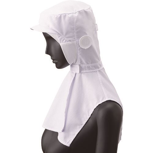 オレンジブック トラスコ中山　TRUSCOサンペックス ロングフード 衛生帽子 ホワイト M 〔品番:DC5011M〕[ 注番:2046643]特長●食品工場や製造現場の作業に最適な、涼しいロングタイプの衛生帽子です。●点タッチドライ設計と...