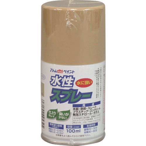 オレンジブック トラスコ中山　TRUSCOアトムペイント 水性スプレー 100ML アイボリー 〔品番:0000109561〕[ 注番:2049625]特長●霧が細かいので、誰でも綺麗に塗装ができます。●指が疲れにくい、軽いタッチのプッシュ...