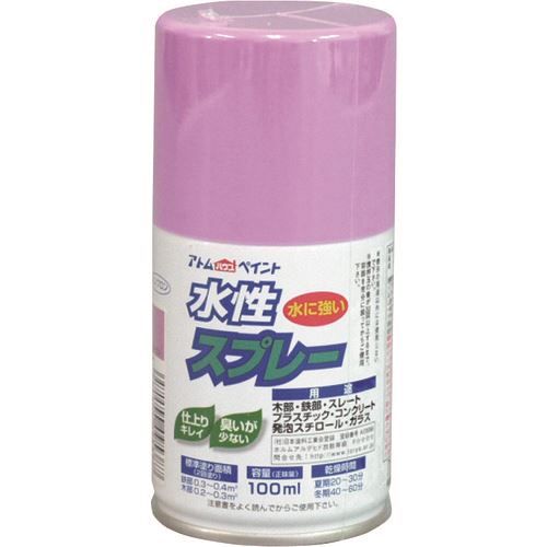 オレンジブック トラスコ中山　TRUSCOアトムペイント 水性スプレー 100ML パープル 〔品番:0000109538〕[ 注番:2049640]特長●霧が細かいので、誰でも綺麗に塗装ができます。●指が疲れにくい、軽いタッチのプッシュボ...