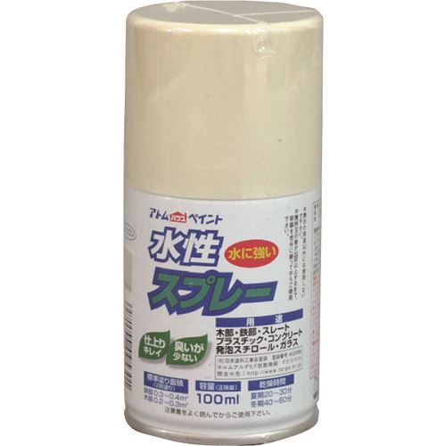 オレンジブック トラスコ中山　TRUSCOアトムペイント 水性スプレー 100ML ハニークリーム 〔品番:0000109559〕[ 注番:2049651]特長●霧が細かいので、誰でも綺麗に塗装ができます。●指が疲れにくい、軽いタッチのプッ...