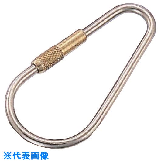オレンジブック トラスコ中山　TRUSCO水本 ステンレス ナス型リングキャッチ 線径3mm 長さ60mm 〔品番:B187〕[ 注番:2051882]特長●ナットを回すだけで簡単に開閉できます。用途●チェーン・ワイヤー・ロープ等の連結金具...
