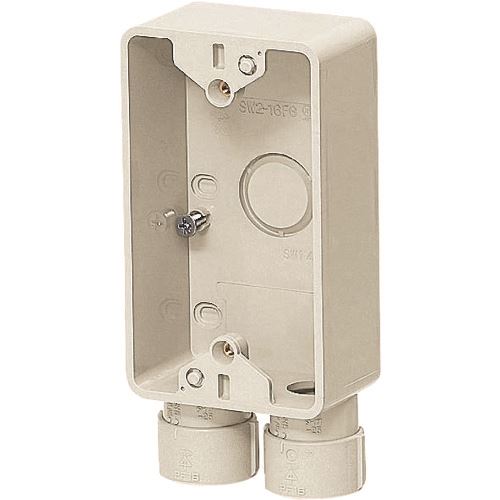 オレンジブック トラスコ中山　TRUSCO未来 露出スイッチボックス(Gタイプ) 〔品番:SW216FGM〕[ 注番:2054619]特長仕様仕様2●露出スイッチボックス材質/仕上セット内容/付属品注意原産国（名称）日本JANコード4571...