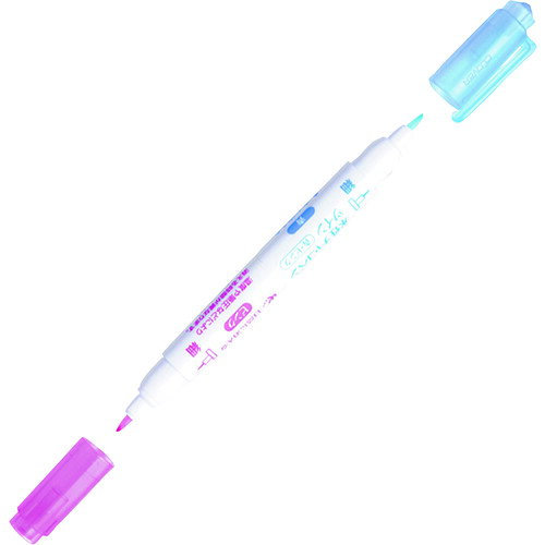 オレンジブック トラスコ中山　TRUSCOCLOVER 水性チャコペン ツイン 青・ピンク 細 〔品番:24436〕[ 注番:2060064]特長●1本2役の便利なツインタイプ。用途●布へのしるし付けに。消しペンと水で消える青、自然に消える...