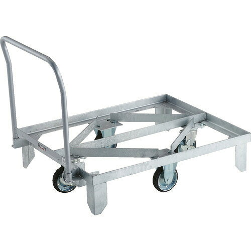 オレンジブック トラスコ中山　TRUSCOTRUSCO ネットパレット台車 0810用 ハンドル付 〔品番:RBPC0810H〕[ 注番:2063247]特長●360度回転するため狭い通路でも方向転換が容易です。●独自のキャスター配置により...