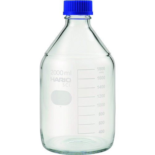オレンジブック トラスコ中山　TRUSCOHARIO 耐熱ねじ口瓶 2,000ml 〔品番:NBO2LSCI〕[ 注番:2065652]特長●こぼしにくく、注ぎやすい液切リングが付いています。●耐熱ガラス製ですので、オートクレーブや乾熱滅菌...