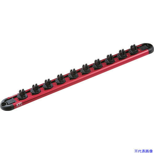 オレンジブック トラスコ中山　TRUSCOKTC 9.5アルミソケットホルダー 〔品番:EHBA310A〕[ 注番:2067217]特長●インパクトレンチ用ソケットのピンリングを装着した状態での着脱が可能です。用途●ソケットの収納に。仕様●...