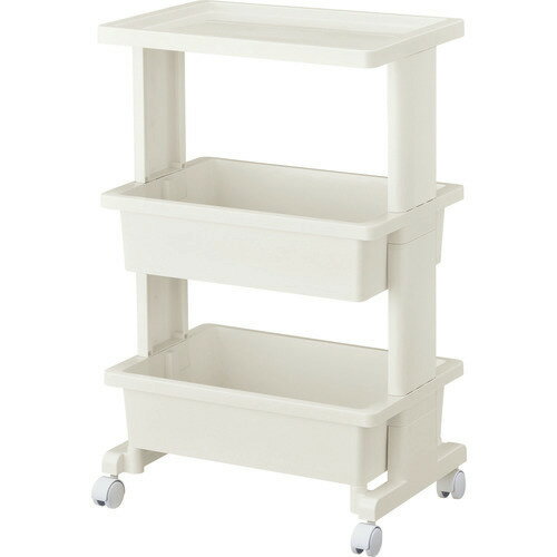 オレンジブック トラスコ中山　TRUSCOTRUSCO 組立式樹脂ワゴン 3段 (天板+トレー2段) ホワイト 〔品番:PWT2W〕[ 注番:2074078]特長●樹脂製の簡易組立式のワゴンです。●場所や用途を選ばずさまざまなシーンで使えま...