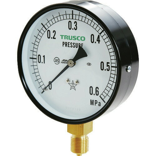 オレンジブック トラスコ中山　TRUSCOTRUSCO JIS汎用圧力計A型100φ 圧力レンジ0.0〜0.60MPa 〔品番:TPG1000.6〕[ 注番:2074521]特長●ケースおよびカバーは電着塗装で耐食性に優れています。●圧力計...