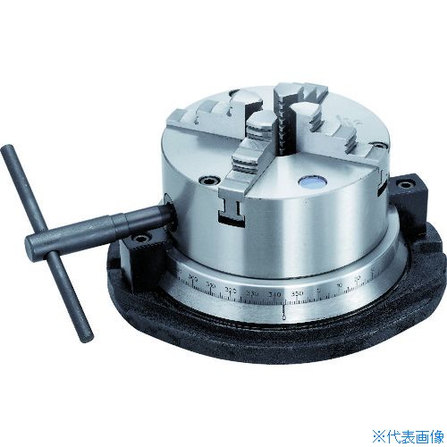 オレンジブック トラスコ中山　TRUSCOTRUSCO 簡易縦型ロータリーテーブル 外径160mm 〔品番:VSR6〕[ 注番:2083137]特長●4爪チャック付きで、別途チャックの購入は不要のため購入後すぐに使用できます。●360度目盛...