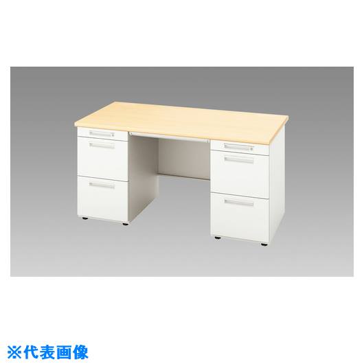 オレンジブック トラスコ中山　TRUSCONAIKI 両袖デスク XED型/本体:クリアーホワイト 天板:シルクウッド/W1500×D700×H700 〔品番:XED157CCWS〕[ 注番:2085289]特長●配線や収納など、オフィスに...