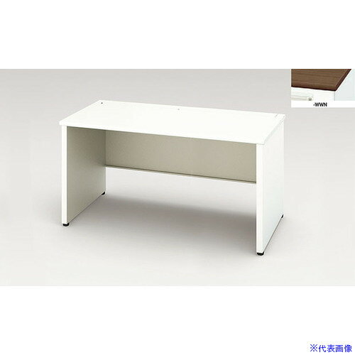 オレンジブック トラスコ中山　TRUSCONAIKI 平デスク(引出し無し) XEHH型/天板:ダークウォールナット 本体:クリアーホワイト/W1400×D700×H720 〔品番:XEHH147FDNPWWN〕[ 注番:2088940]特...