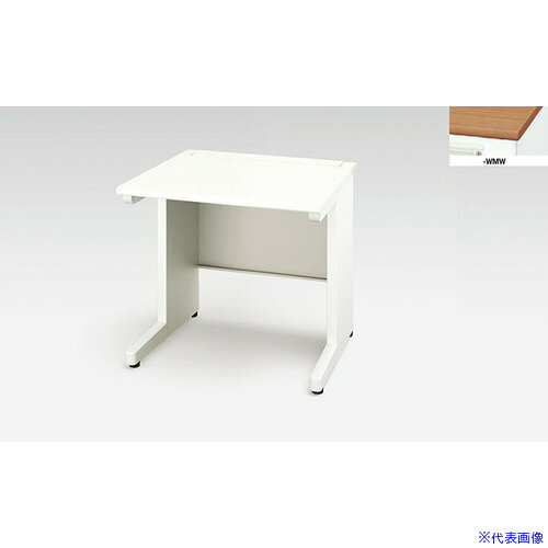 オレンジブック トラスコ中山　TRUSCONAIKI 平デスク(引出し無し) XEHH型/天板:ミディアムウォールナット 本体:クリアーホワイト/W800×D700×H720 〔品番:XEHH087FDNWMW〕[ 注番:2091287]特...