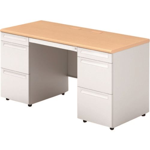オレンジブック トラスコ中山　TRUSCOPLUS 669675)US 両袖机 US−NS146A−33 WM/W4 〔品番:USNS146A33WMW4〕[ 注番:2101953]特長仕様●タイプ：両袖タイプ仕様2●US　両袖机　US-N...