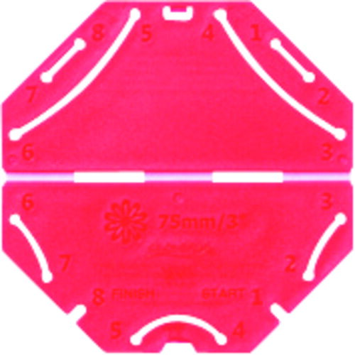 オレンジブック トラスコ中山　TRUSCOCLOVER つまみ細工プレート剣ひだつまみL 〔品番:57465〕[ 注番:2110641]特長●順番どおりに縫って糸を引きしめるだけで、かんたんにつまみ細工風の花びらが作れるプレートです。●でき...