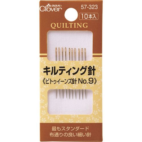 オレンジブック トラスコ中山　TRUSCOCLOVER キルティング針 No.9 〔品番:57323〕[ 注番:2110649]特長●キルト目が美しく仕上がる細く扱いやすい針です。●ぬい針のクロバーが、パッチワーク・キルトのためにつくった専...