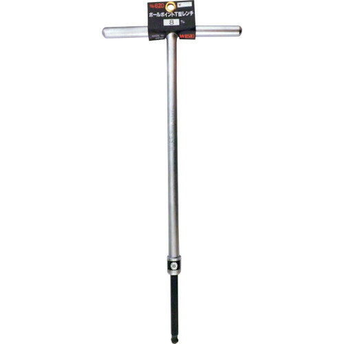 オレンジブック トラスコ中山　TRUSCOWISE ボールポイントT型レンチ8mm 〔品番:62080〕[ 注番:2122430]特長●ボールポイント部は応力分散の特許加工により、折れにくく、強いトルクで締められます。●硬度はHRC59±1...