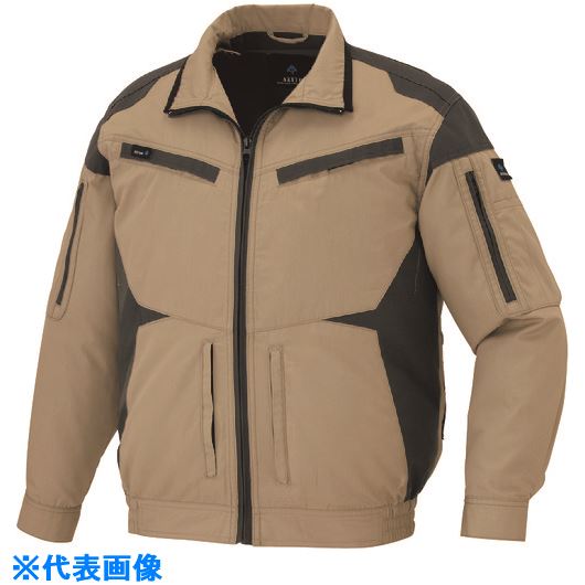 オレンジブック トラスコ中山　TRUSCOアイトス 空調服用長袖ブルゾン(空調服TM) カーキ S 〔品番:AZ30589025S〕[ 注番:2137456]特長●フルハーネス外付け専用空調服です。●フルハーネス着用時、目視で確認でき、安全...