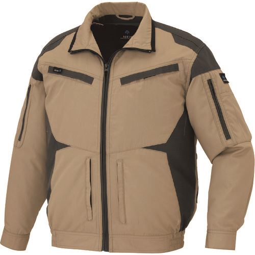 オレンジブック トラスコ中山　TRUSCOアイトス 空調服用長袖ブルゾン(空調服TM) カーキ SS 〔品番:AZ30589025SS〕[ 注番:2138979]特長●フルハーネス外付け専用空調服です。●フルハーネス着用時、目視で確認でき、...