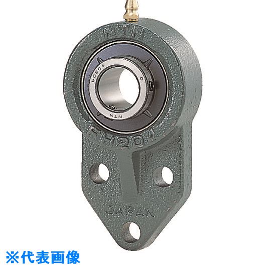 オレンジブック トラスコ中山　TRUSCONTN G ベアリングユニット(止めねじ式) 軸径20mm全長62mm全高110mm 〔品番:UCFH204D1〕[ 注番:2143933]特長●取付ボルト穴を軸受箱の片面に集中したもので、装置のベ...