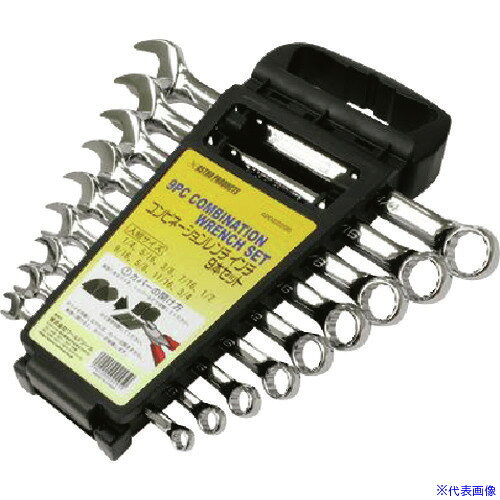 オレンジブック トラスコ中山　TRUSCOアストロプロダクツ コンビネーションレンチ インチ 9本セット 〔品番:2002000022950〕[ 注番:2151192]特長●インチサイズを採用したコンビネーションレンチ9本セットです。●スパ...