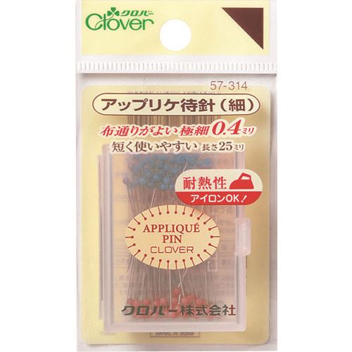 オレンジブック トラスコ中山　TRUSCOCLOVER アップリケ待針(細) 〔品番:57314〕[ 注番:2152471]特長●短く、頭が小さいまち針なので、アップリケなどに使いやすいです。●細かなピーシングにおすすめの短い待針です。●太...