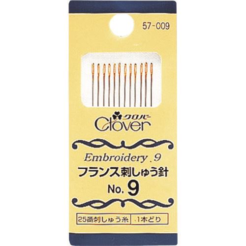 オレンジブック トラスコ中山　TRUSCOCLOVER フランス刺しゅう針No.9 〔品番:57009〕[ 注番:2152508]特長●針先が尖っているので、布通りがとてもスムーズです。仕様●サイズ(mm)：33×75×3仕様2●No．9●...
