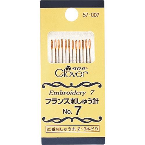 オレンジブック トラスコ中山　TRUSCOCLOVER フランス刺しゅう針No.7 〔品番:57007〕[ 注番:2154110]特長●針先が尖っているので、布通りがとてもスムーズです。仕様●サイズ(mm)：33×75×3仕様2●No．7●...
