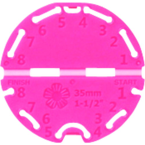 オレンジブック トラスコ中山　TRUSCOCLOVER つまみ細工プレート丸ひだつまみSS 〔品番:57460〕[ 注番:2155609]特長●プレートの順番どおりに縫うだけでかんたんにつまみ細工風の花びらが作れるプレートです。●できあがり...