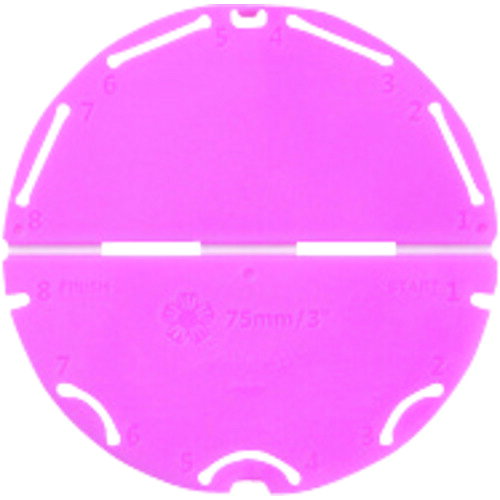 オレンジブック トラスコ中山　TRUSCOCLOVER つまみ細工プレート丸ひだつまみL 〔品番:57462〕[ 注番:2155631]特長●順番どおりに縫って糸を引きしめるだけで、かんたんにつまみ細工風の花びらが作れるプレートです。●でき...
