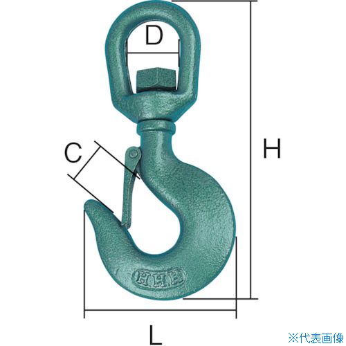 オレンジブック トラスコ中山　TRUSCOHHH スイベルフック 1t 〔品番:YH1〕[ 注番:2155656]特長●360度回転しますのでロープなどがねじれません。用途●玉掛け作業用。仕様●基本使用荷重(t)：1●全長(mm)：197●...
