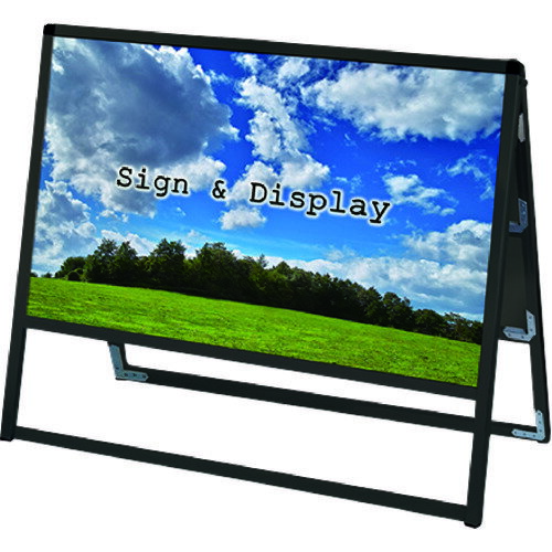 オレンジブック トラスコ中山　TRUSCOTOKISEI ブラックバリウススタンド看板 アルミ複合板タイプ 900×600両面 〔品番:BVASKAP900X600R〕[ 注番:2157678]特長●パネルがフレームと一体化したスタイリッシ...