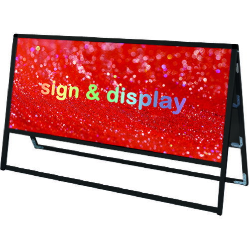 オレンジブック トラスコ中山　TRUSCOTOKISEI ブラックバリウススタンド看板 アルミ複合板タイプ 1200×600両面 〔品番:BVASKAP1200X600R〕[ 注番:2157708]特長●パネルがフレームと一体化したスタイリ...