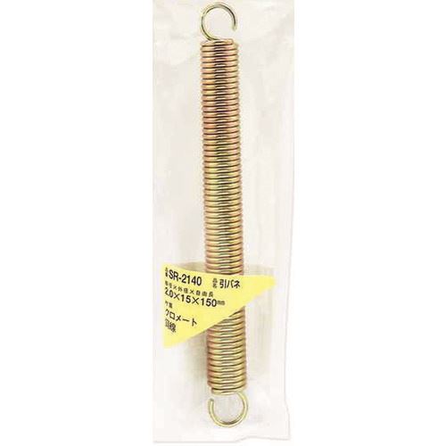 オレンジブック トラスコ中山　TRUSCOWAKI 鉄引きバネ 2×15×150(1個入) 〔品番:SR2140〕[ 注番:2158847]特長●引張り方向に荷重を受ける用途に用いられるため、両端部がフック形状になっています。仕様●線径d(...