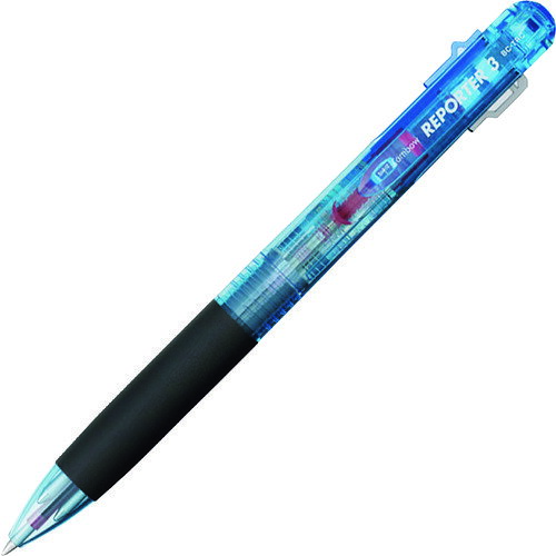 オレンジブック トラスコ中山　TRUSCOTombow 3色ボールペン リポーター3 透明ブルー 〔品番:BCTRC40〕[ 注番:2159360]特長●スリムボディで持ちやすく、また、強力なグリップは一枚の紙から厚手のノートまではさめます...