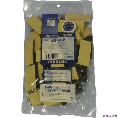 オレンジブック トラスコ中山　TRUSCOJAPPY マウントベース 〔品番:MB4ABJB〕[ 注番:2163602]特長●インシュロックタイと併用して配線を固定するアクセサリです。用途●電気工事、通信工事、配電盤内のケーブル固定など多用...