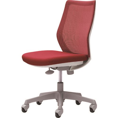 オレンジブック トラスコ中山　TRUSCOOKAMURA CG-M 肘無 背メッシュ ハンガー無 ホワイトボディ ゴムキャスター レッド 〔品番:CG11XRFZK9〕[ 注番:2166924]特長●スマートなデザインと身体のことを考え抜い...