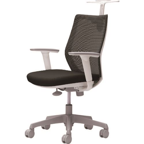 オレンジブック トラスコ中山　TRUSCOOKAMURA CG-M 可動肘 背メッシュ ハンガー有 ホワイトボディ ナイロンキャスター ブラック 〔品番:CG92WRFZK1〕[ 注番:2166986]特長●スマートなデザインと身体のことを...