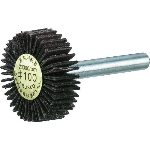 オレンジブック トラスコ中山　TRUSCOTRUSCO ダイヤ軸付フラップホイール オールダイヤ Φ30X軸径6 100# 〔品番:PDF30106A〕[ 注番:2168073]特長●ガラス、石材など非鉄金属用。高い研磨力で精密仕上げができ...