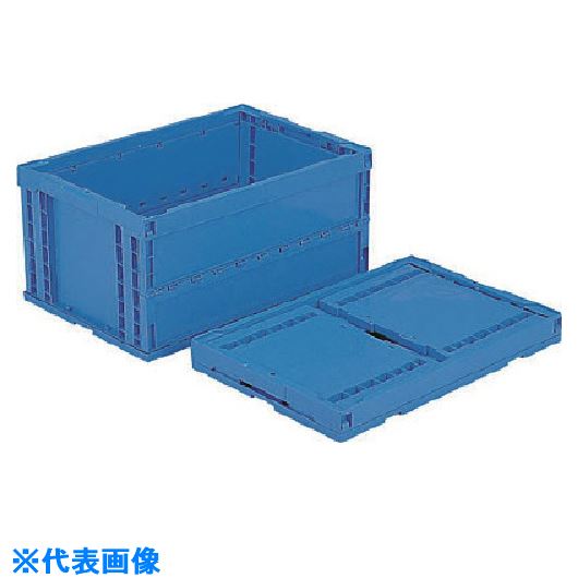 オレンジブック トラスコ中山　TRUSCOサンコー 折りたたみコンテナー 554700 オリコンP75B-S(底面嵌合突起有) 青 〔品番:554700BL00〕[ 注番:2168453]特長●折りたたむことで保管スペースを1/4にまで縮小...