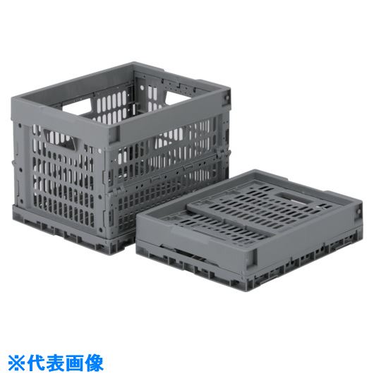 オレンジブック トラスコ中山　TRUSCOサンコー 折りたたみコンテナー 553790 クールオリコンP26A ライトグレー 〔品番:SK553790GLL〕[ 注番:2170004]特長●内面に配置された固定リブで、蓄冷剤を立てて収納し、...